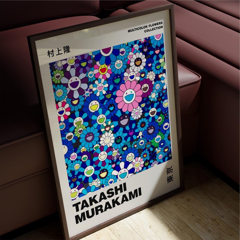 Takashi Murakami Print Set of 3 – Colorful Flower Pattern Posters ...