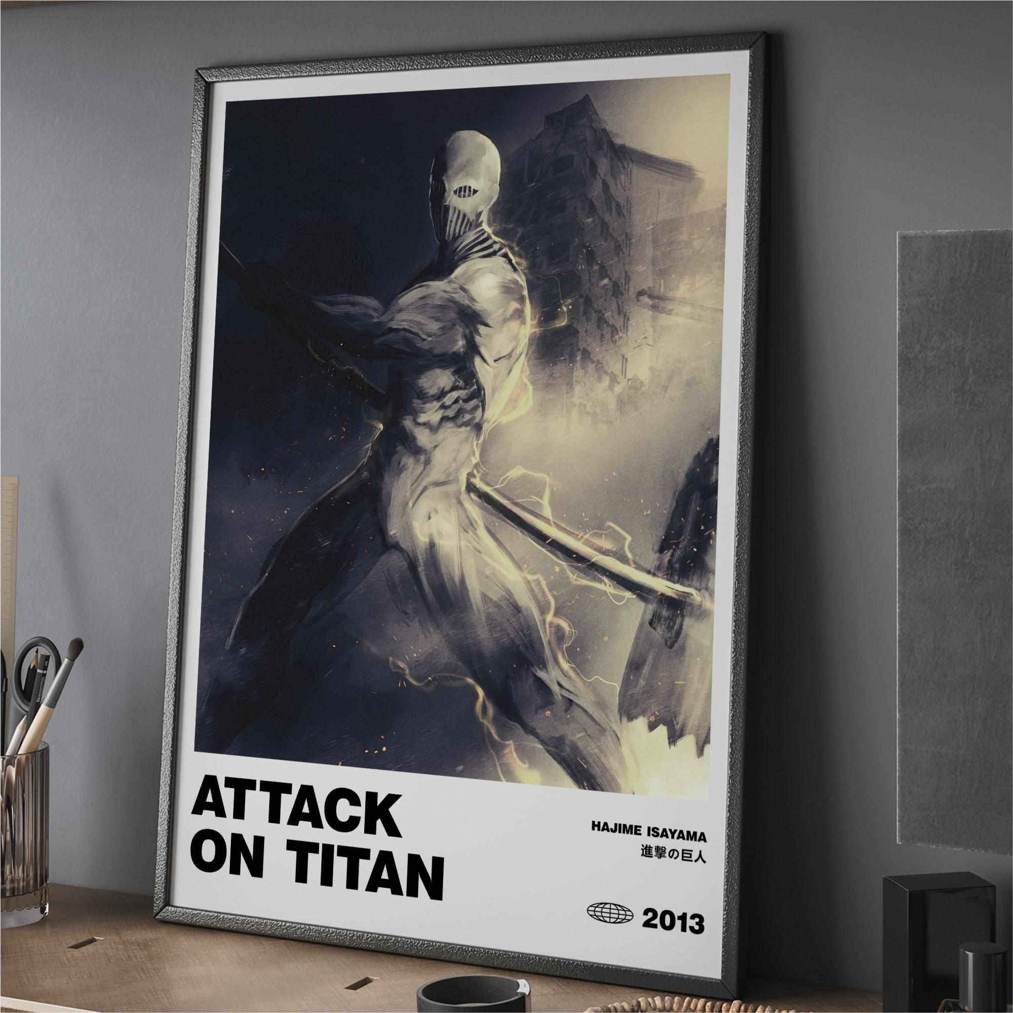 Attack on Titan Poster Set – Attack, Beast & War Hammer Titans in Bold ...