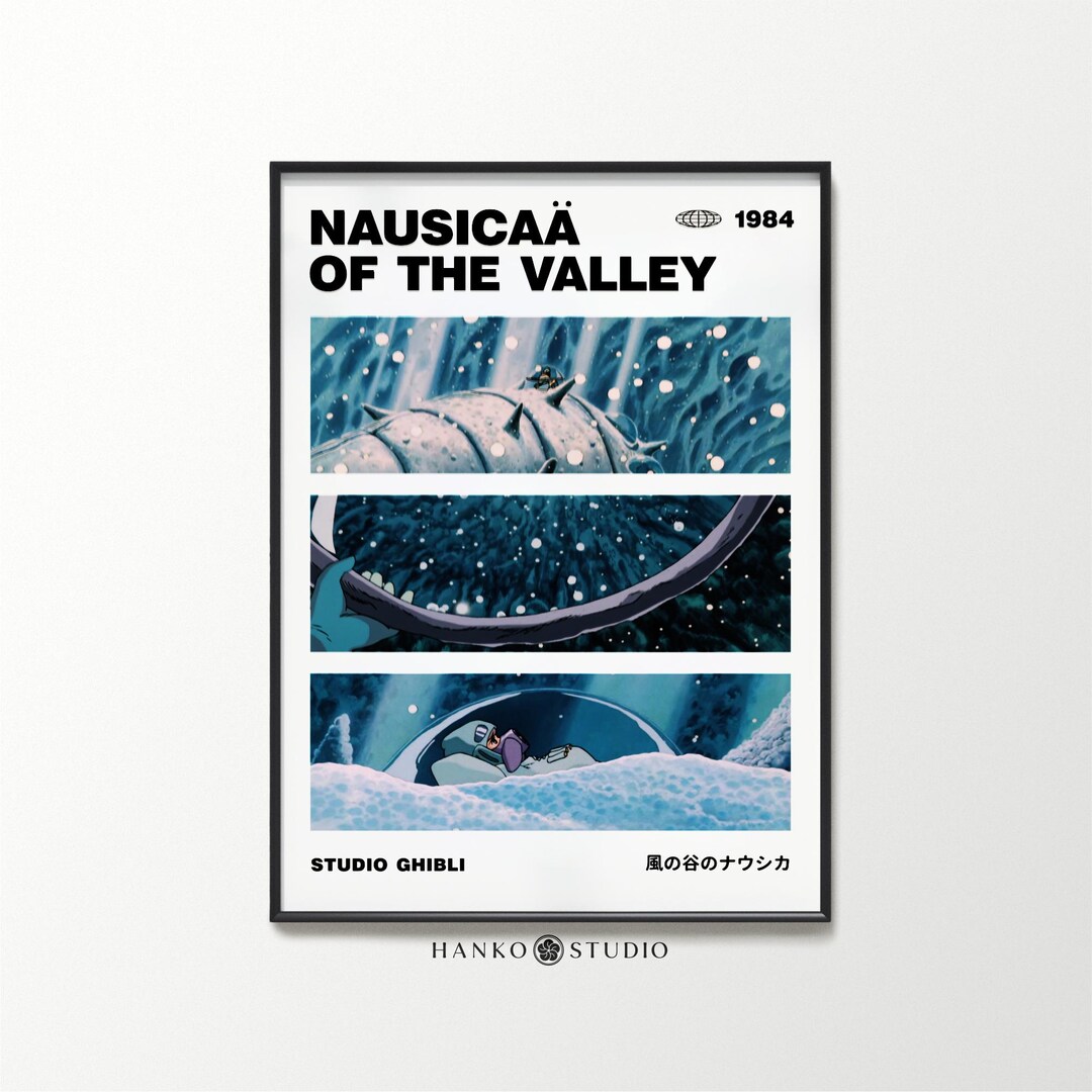 Nausicaa Poster Set of 3 Scenes From the Studio Ghibli Movie in 25 Sizes up to 24x36 Inch of ...
