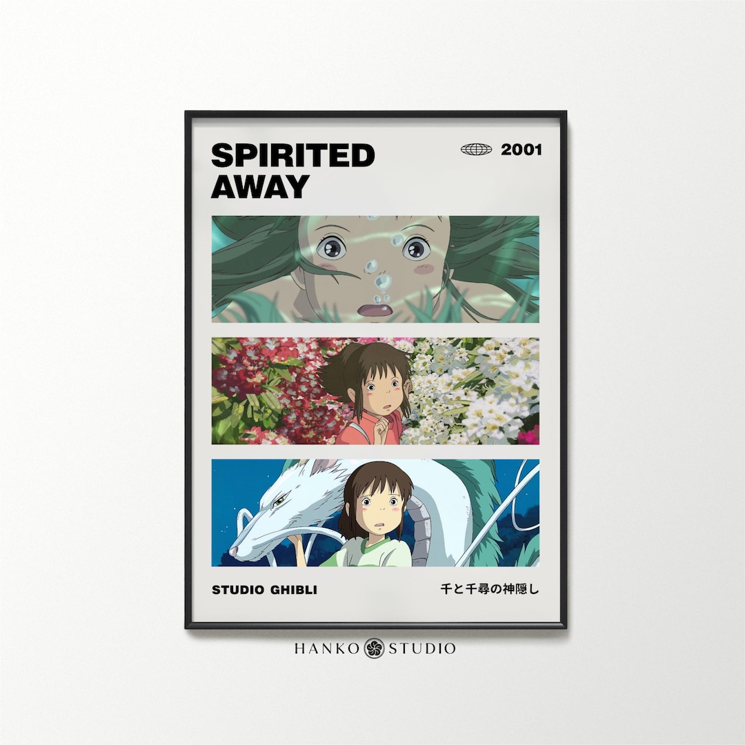 Spirited Away Poster Chihiro Print Set of 3 Iconic Scenes of the Anime ...