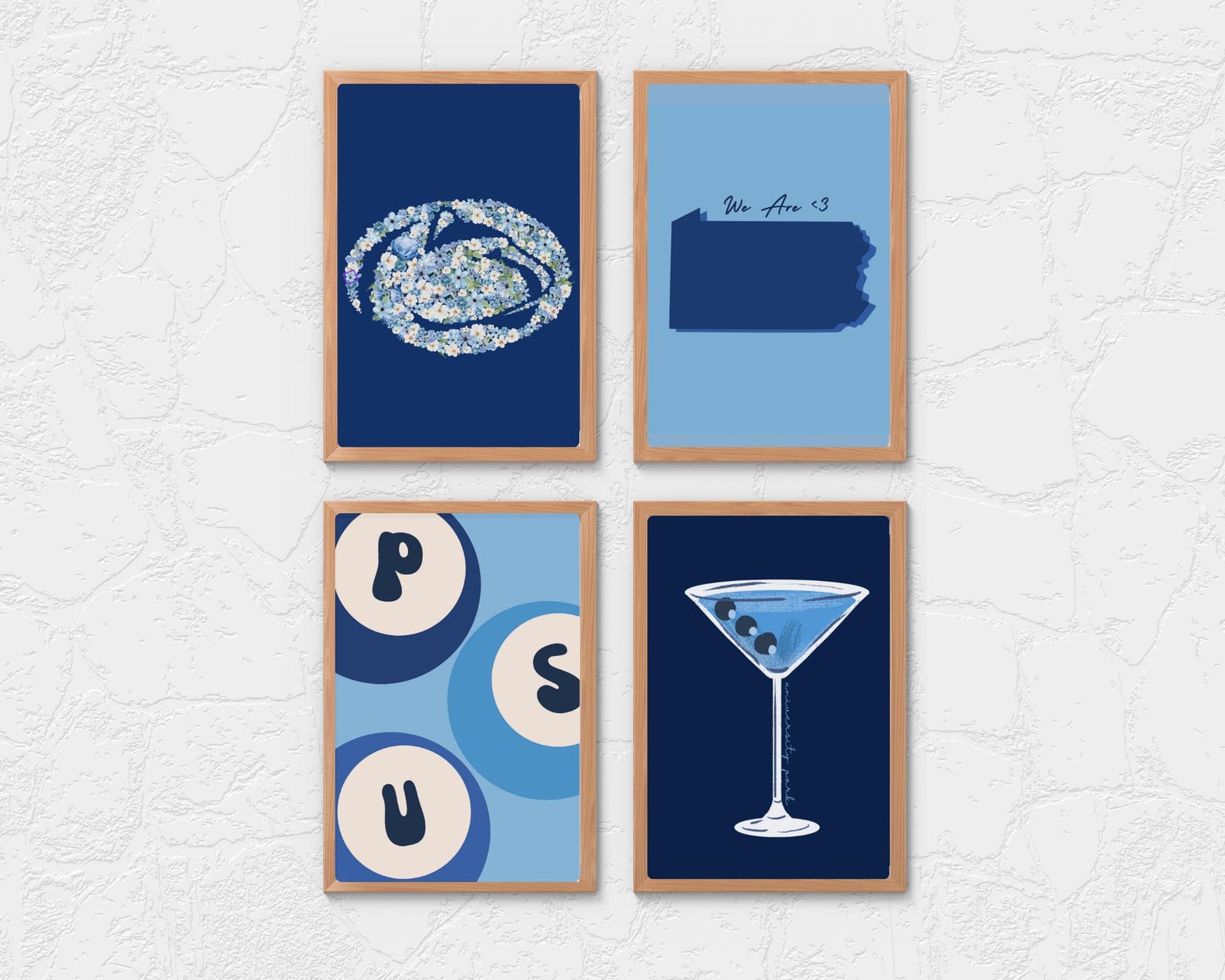 Penn State Wall Art Aesthetic | Penn State Decor | Penn State Gift ...