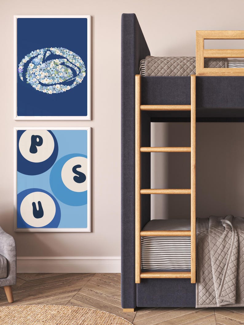 Penn State Wall Art Aesthetic | Penn State Decor | Penn State Gift ...