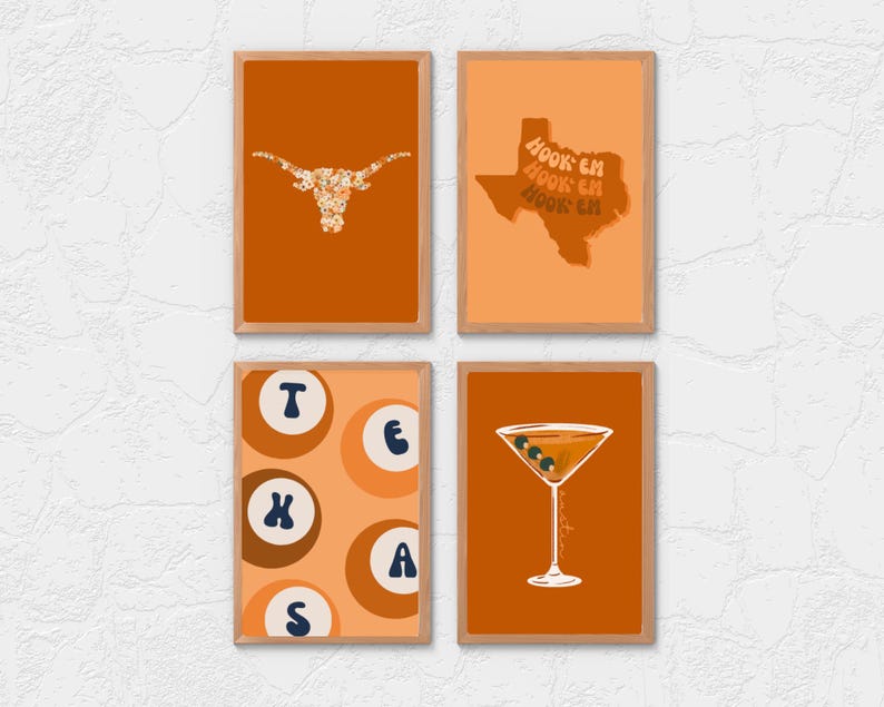 UT Austin Wall Art Aesthetic | University of Texas Decor | UT Dorm ...
