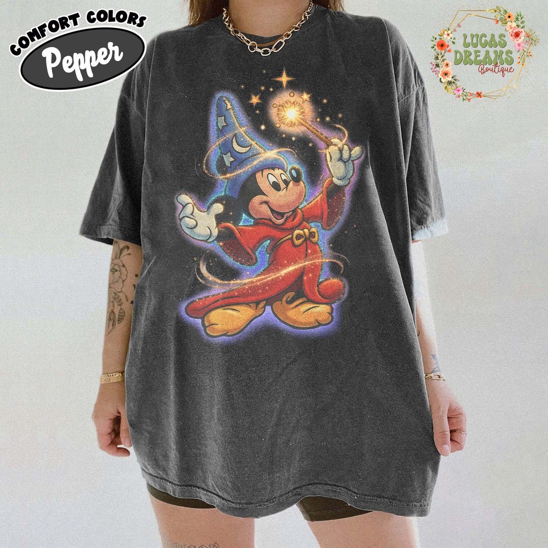 Comfort Colors Fantasia Sorcerer Mickey Shirt, Walt Disney Fantasia ...