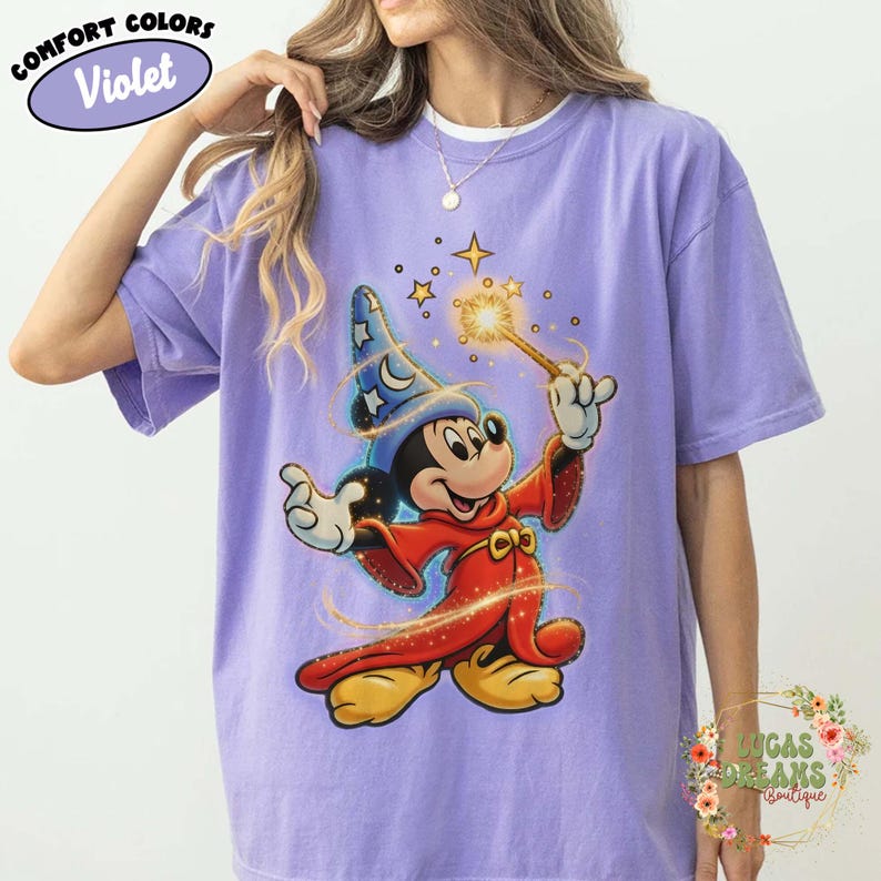 Comfort Colors Fantasia Sorcerer Mickey Shirt, Walt Disney Fantasia ...