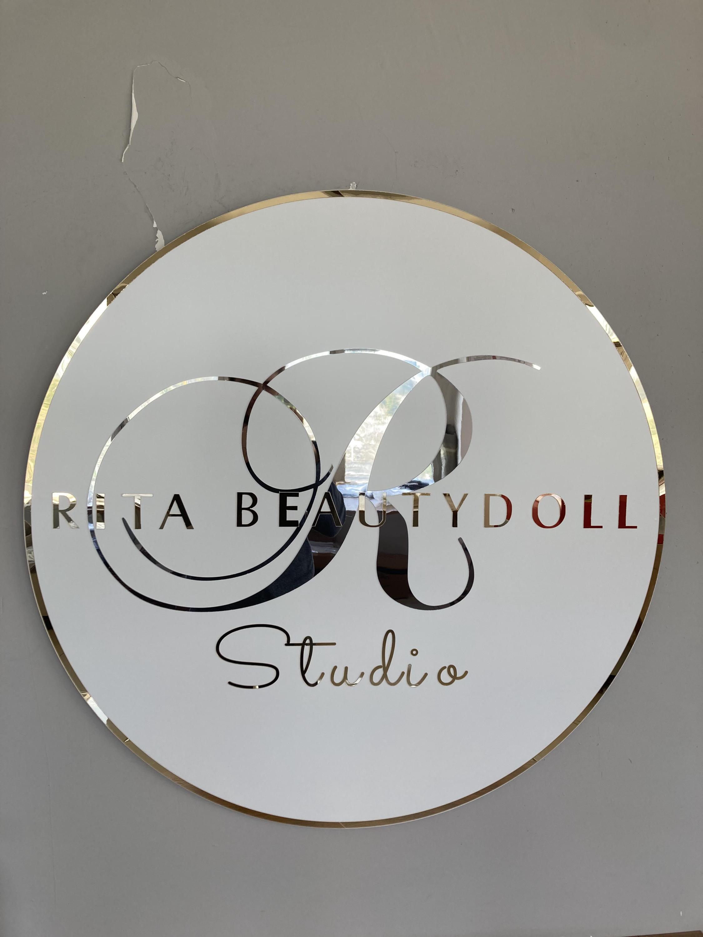 Business Round Mirror Logo Sign, Custom 3D Acrylic Sign, Modern Office ...