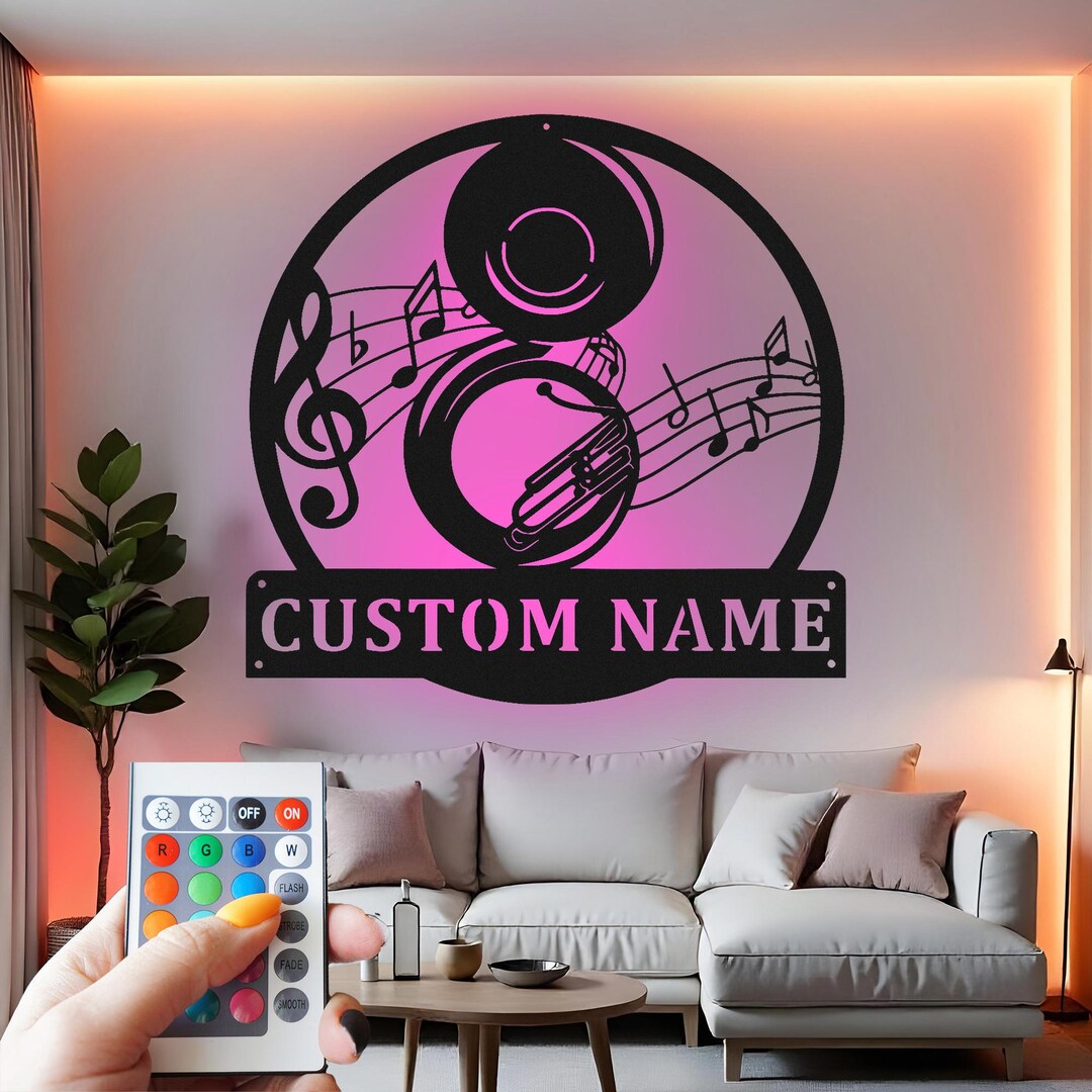 Custom LED Music Note Metal Wall Art: Personalized Musician Gift - Etsy