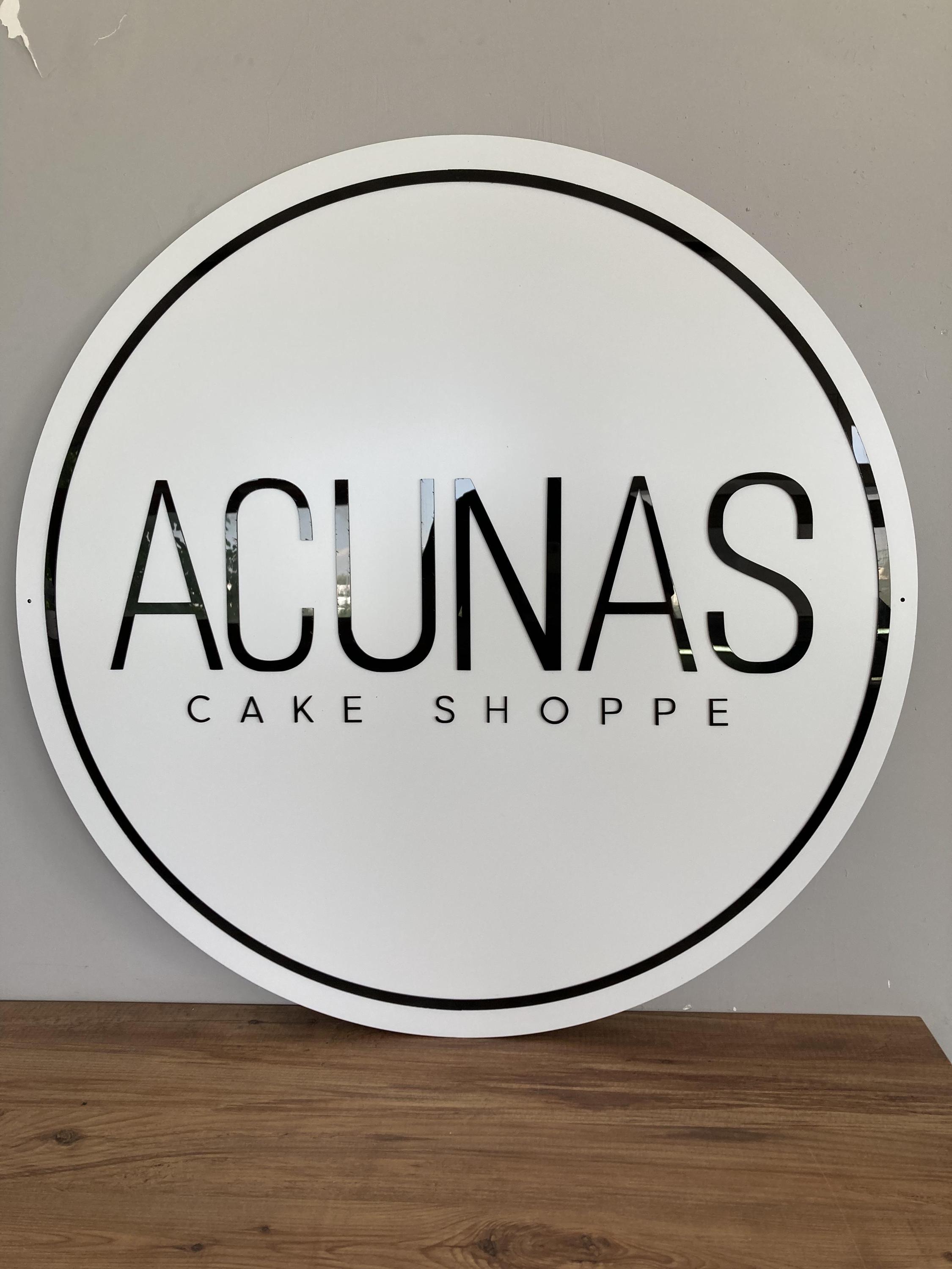 Business Round Mirror Logo Sign, Custom 3D Acrylic Sign, Modern Office ...