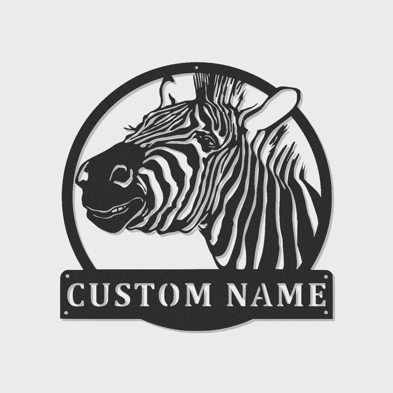 Custom Zebra Metal Wall Art With LED Lights – Personalized Safari Decor ...