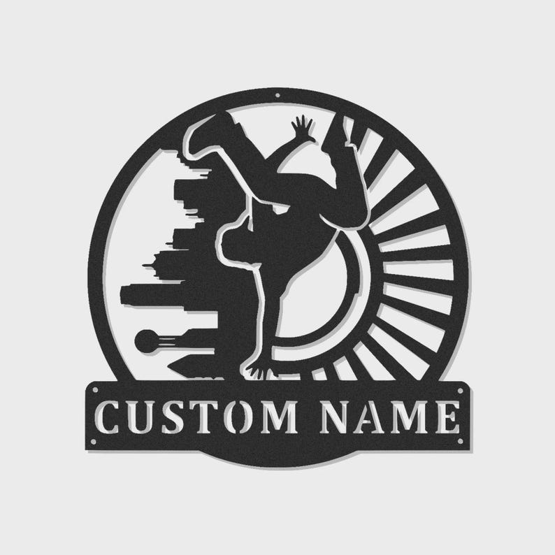 Custom Breakdancer Metal Wall Art With LED Lights – Personalized Dance ...
