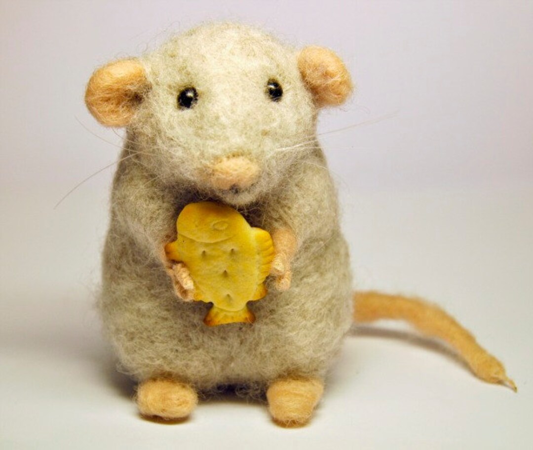 Grey Wool Mouse, Needlefelted Handmade Toy - Gift Idea - Eco-friendly ...