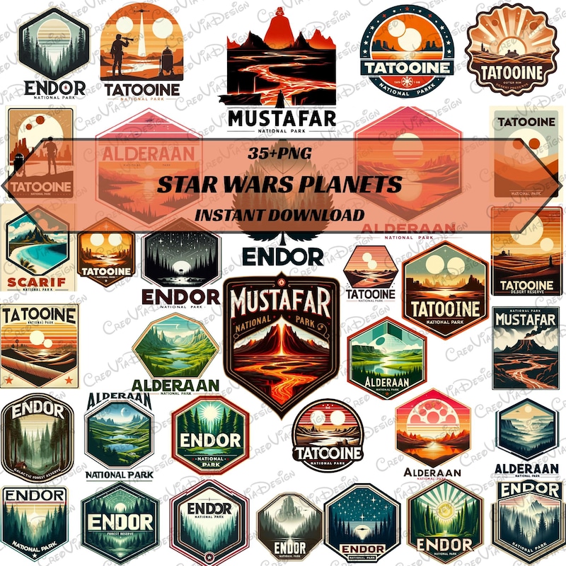 Starwars Planets Clipart - Etsy