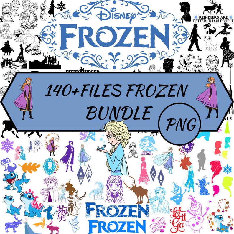 Frozen Digital Clipart - Elsa PNG, Anna Png, Olaf PNG, Frozen Png, Cute ...