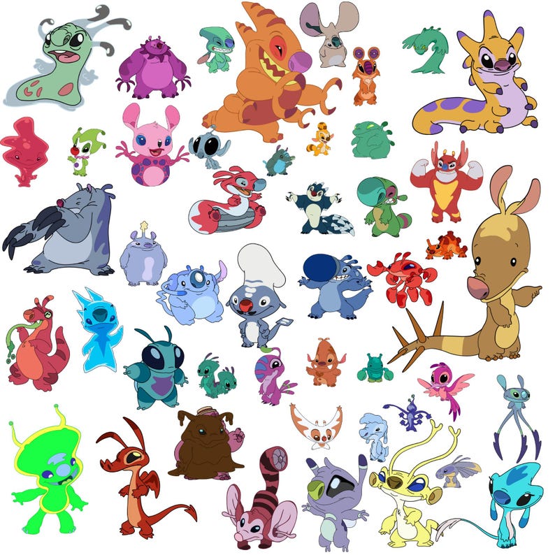 Liloo and Stitch 120+ PNG Bundle, Stitch Bundle, Stitch Clipart, Stitch ...