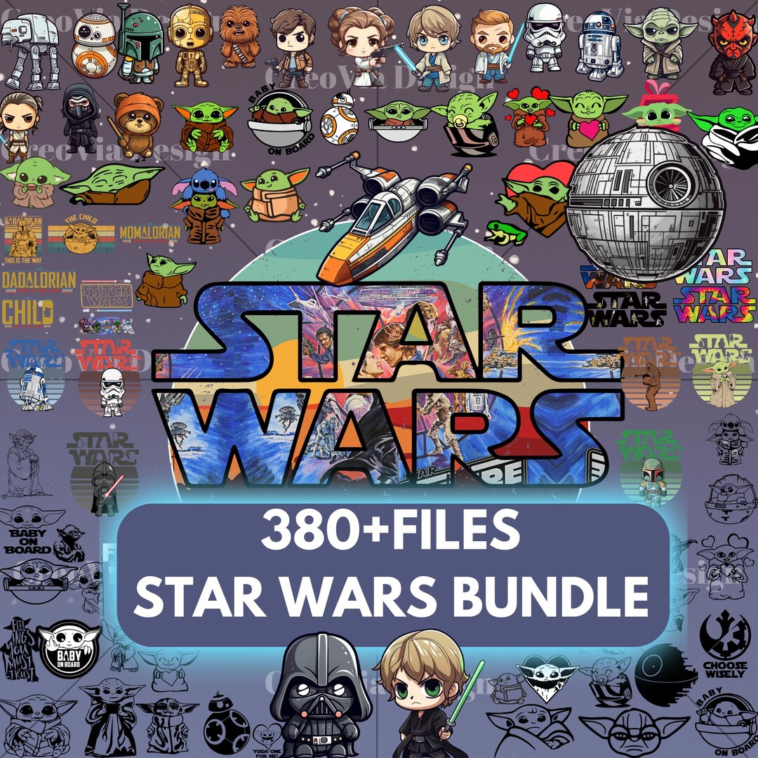Starwars Svg Bundle, Star Wars Png, Star Wars ALL Characters Bundle PNG ...