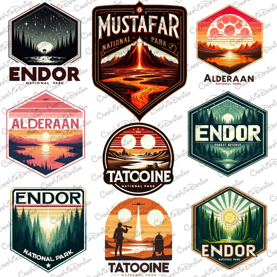 Star Wars Planets Png Bundle, Retro Galaxy Star Wars Movie Png ...