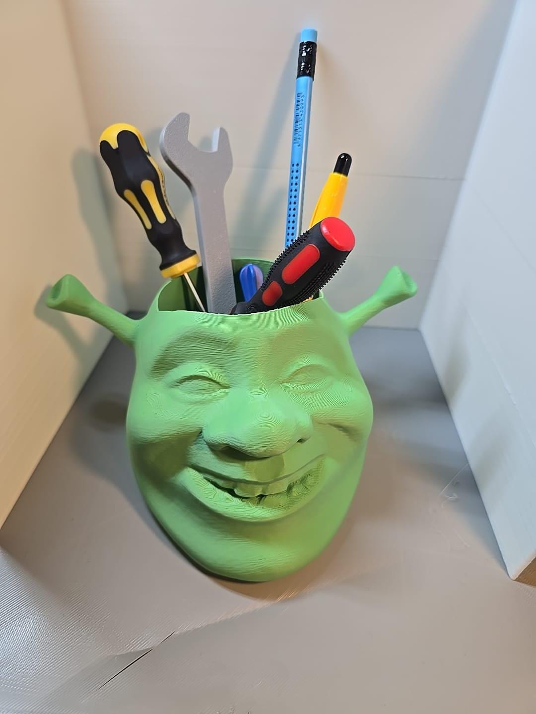 Funny Shrek Desk Organizer Ogre Pencil Holder 3D Printed Shrek Head ...