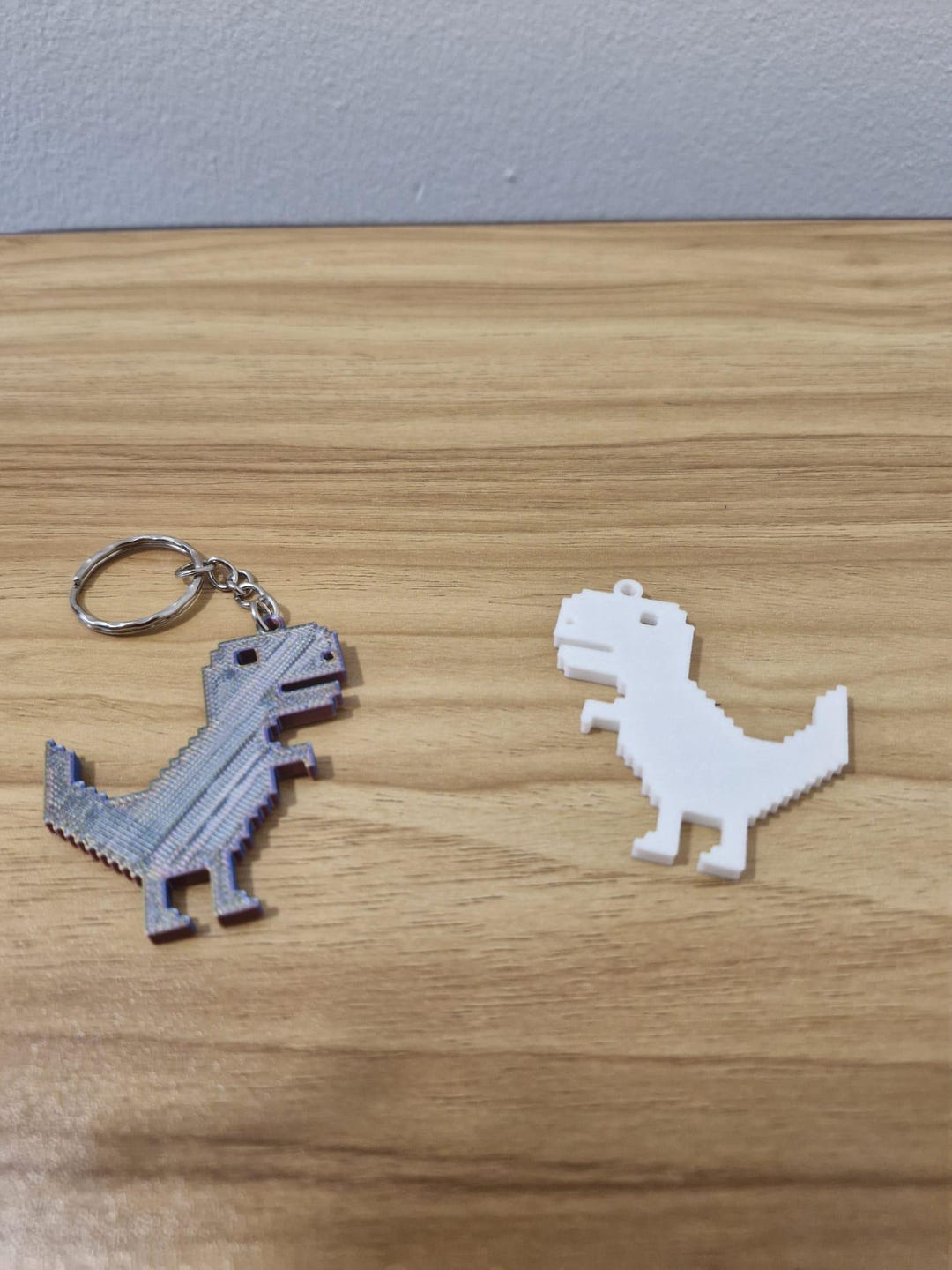 Pixel T-rex Keychain - Etsy