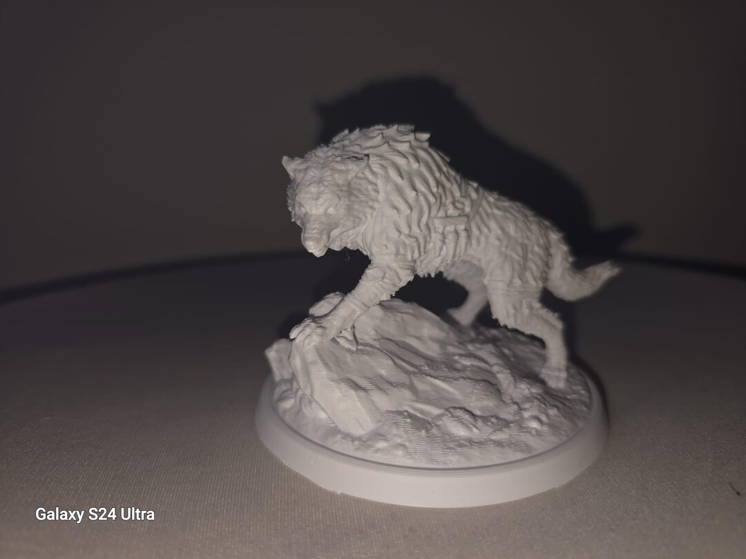 3D Printed Dire Wolf - Wargaming Miniature - Fantasy Creature - Unpainted Model - Etsy