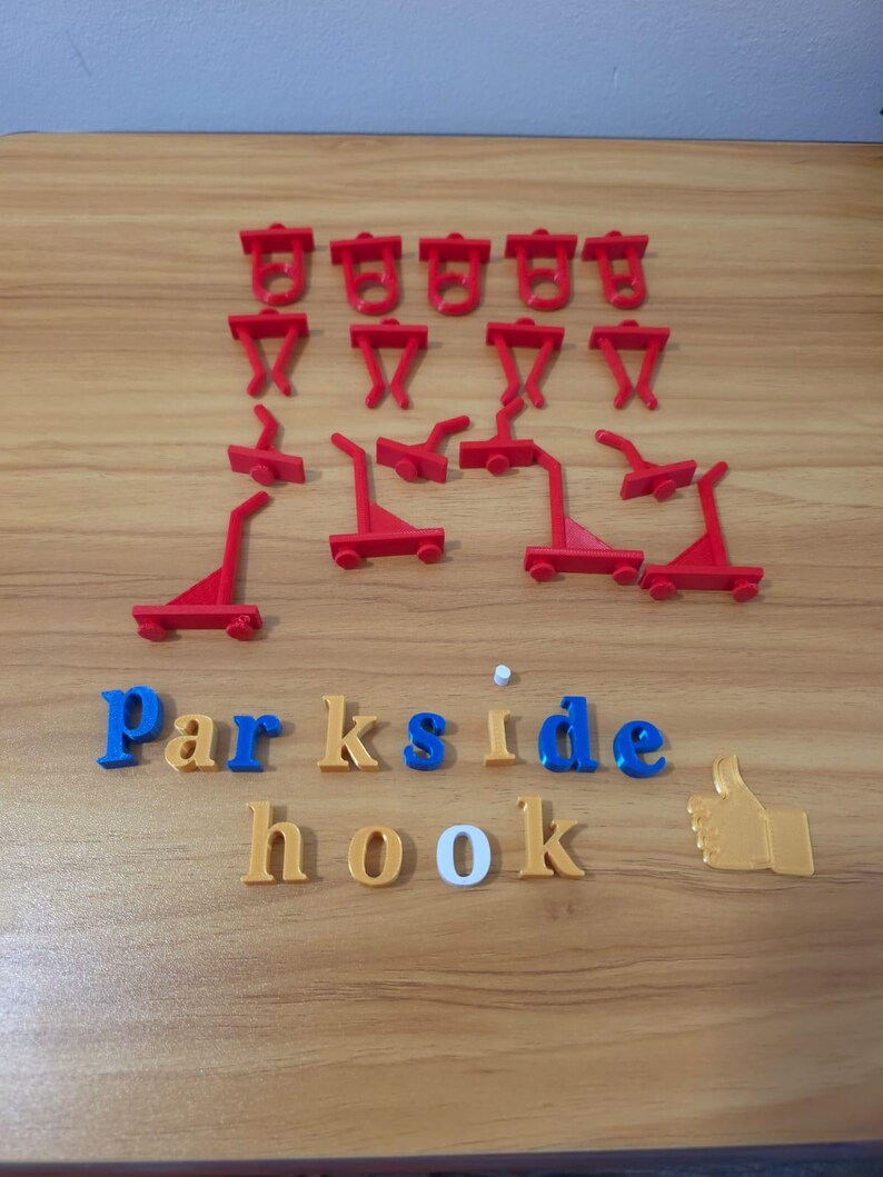 3D Printed Parkside Tool Hooks – Custom Clip Set for Parkside Pegboards ...