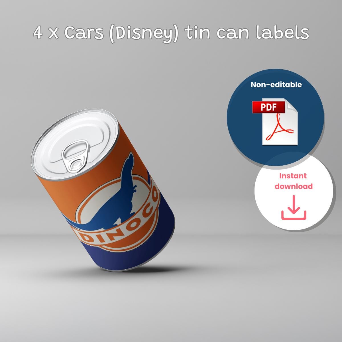 Disney Cars Tin Can Labels, Rust-eze & Dinoco (PDF Pattern) - Etsy