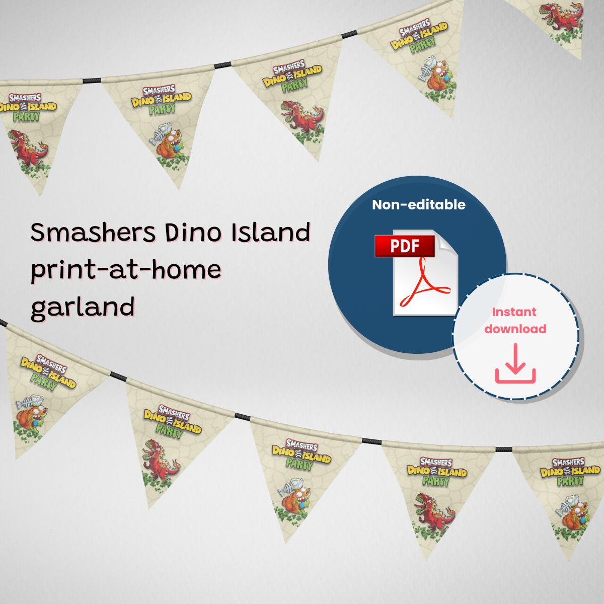 Smashers Dino Island (zuru) Birthday Garland I DIY Garland I Print at ...