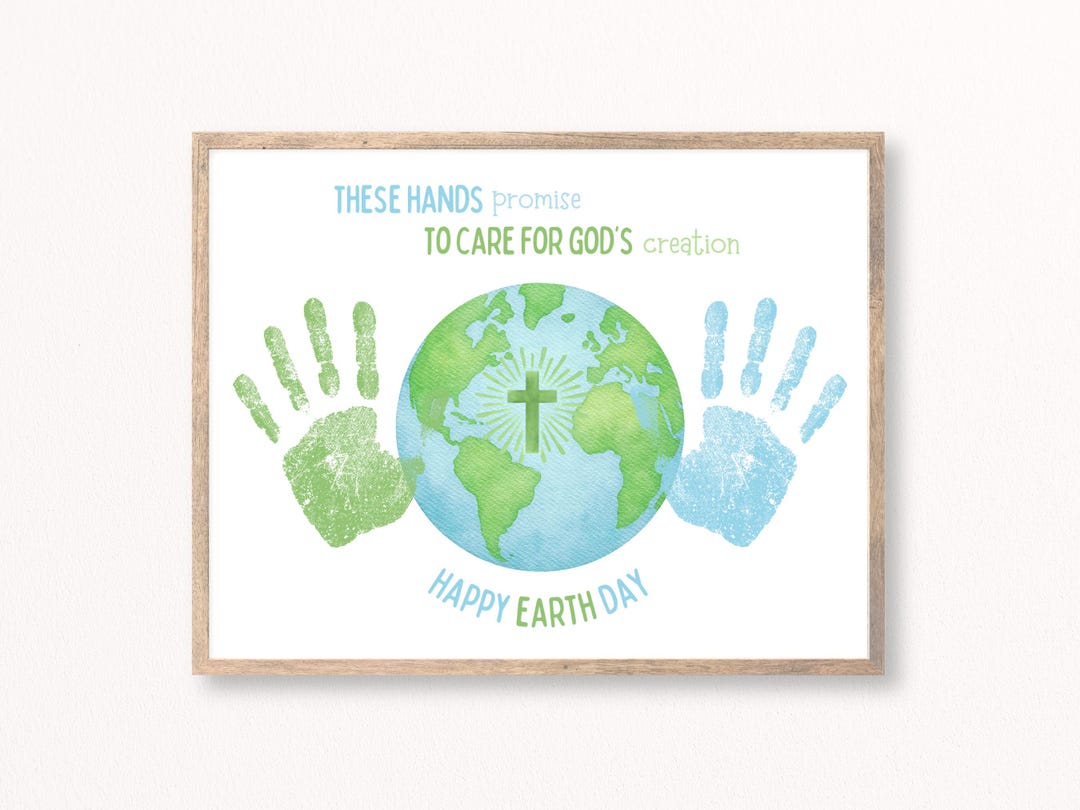 Gods Creation Earth Day Handprint, Earth Day Craft, Earth Day Crafts ...