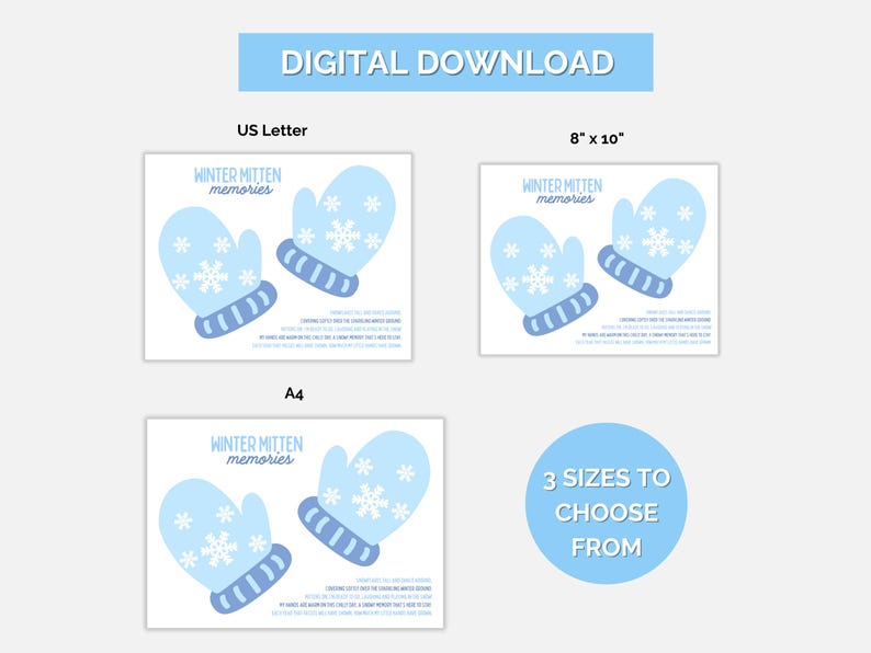 Mitten Handprint Poem, Winter Handprint, Handprint Poem Craft ...