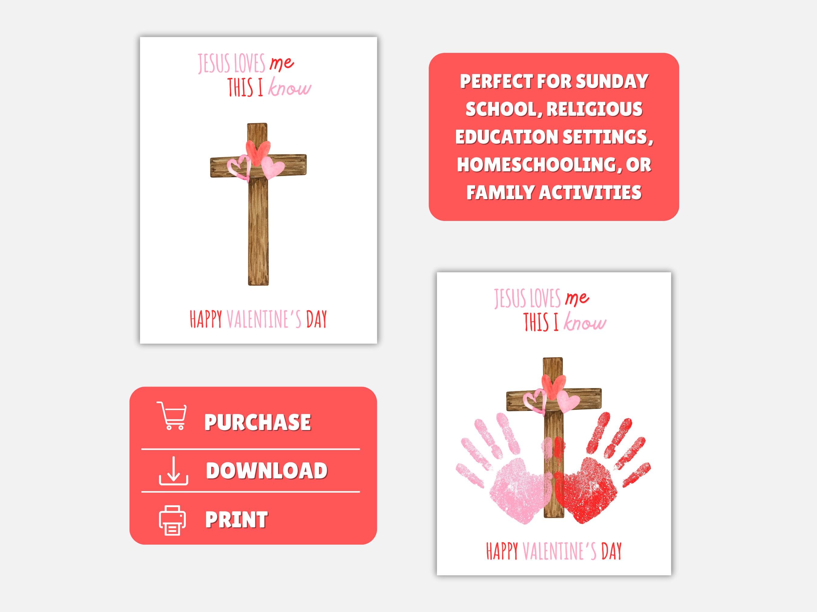 Valentines Handprint Craft, Christian Valentines Kids Activities ...