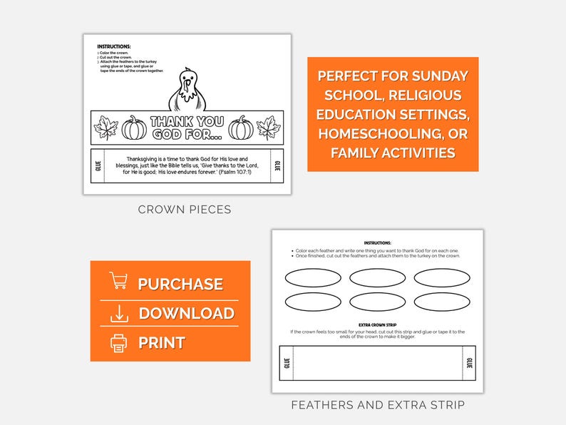 Thanksgiving Religious Coloring Crown, Sunday School Thanksgiving ...