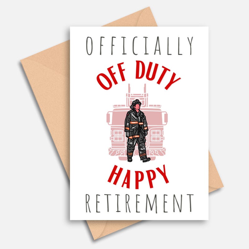 Fireman Retirement - Etsy