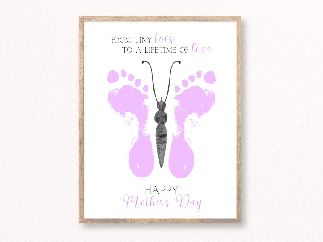 Mothers Day Footprint Craft, Mother's Day Footprints, Mother's Day ...