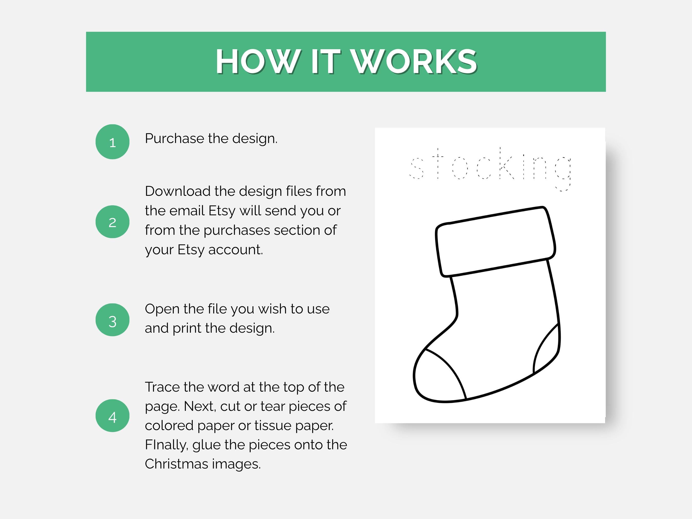 Christmas Torn Paper Craft, Preschool Christmas Craft, Daycare ...