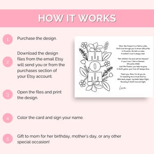 Sunday School Mothers Day Craft, Mothers Day Coloring Card, Mothers Day ...