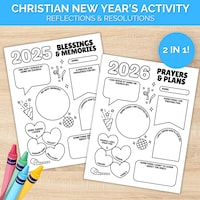 New Years Bible Craft Sunday School Lesson New Years 2026 Activity ...