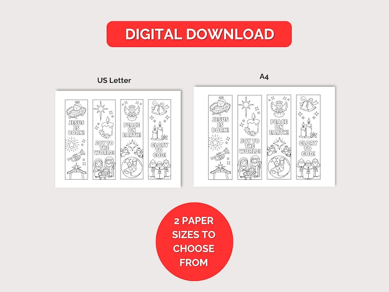 Nativity Coloring Bookmarks, Nativity Activity, Sunday School Activity ...