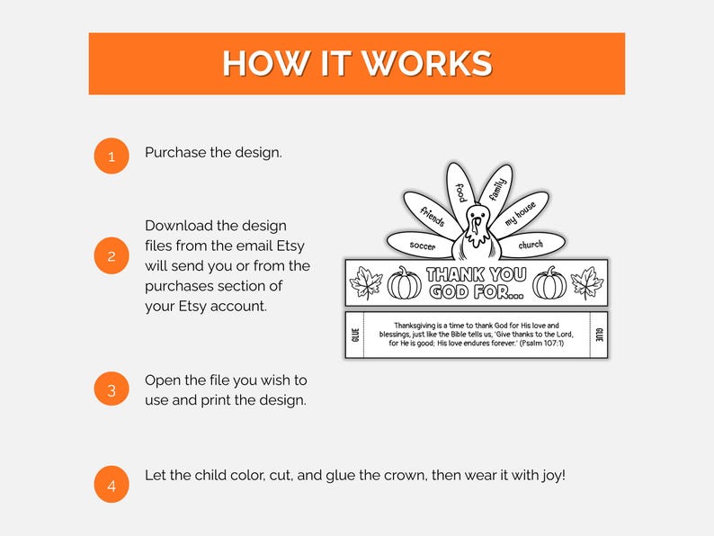 Thanksgiving Religious Coloring Crown, Sunday School Thanksgiving ...