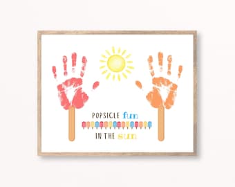 Ice Cream Summer Handprint, Summer Handprint Art, Ice Cream Activity ...