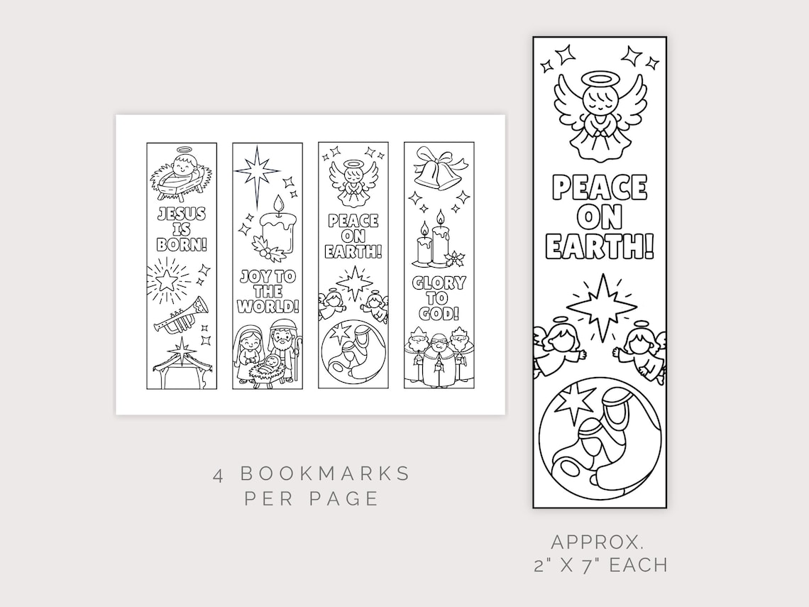 Nativity Coloring Bookmarks, Nativity Activity, Sunday School Activity ...