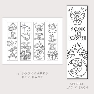 Nativity Coloring Bookmarks, Nativity Activity, Sunday School Activity ...