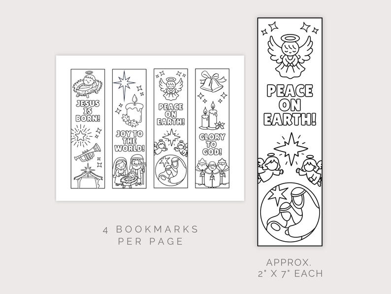 Nativity Coloring Bookmarks, Nativity Activity, Sunday School Activity ...