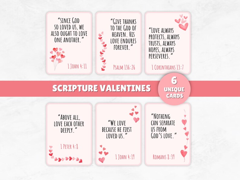 Scripture Valentines Cards, Church Valentines Cards, Bible Verse ...