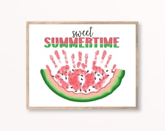 Strawberry Summer Handprint, Summer Handprint Art, Strawberry Handprint ...
