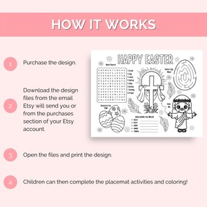 Printable Easter Story Activity Placemat, Holy Week Printable, Holy ...