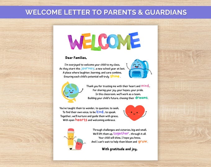 Editable Preschool Welcome Letter to Parents - Etsy