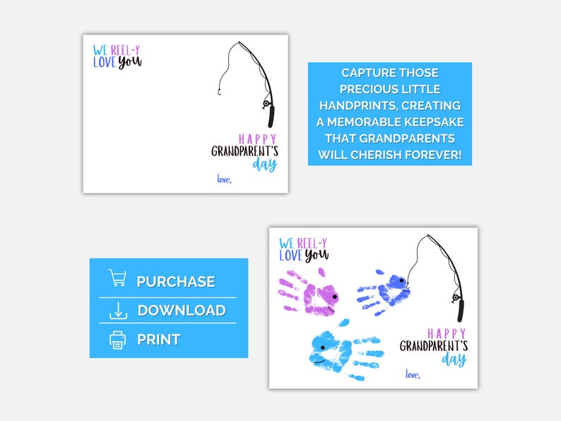 Grandparents Day Handprint From Multiple Kids, Grandparents Day Toddler ...