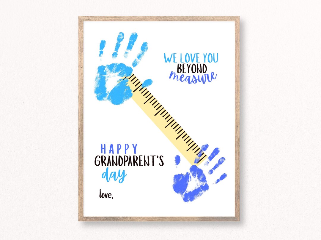 Grandparents Day Handprint From Two Kids, Grandparents Day Toddler ...