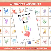 My Handprint Alphabet Book - Etsy