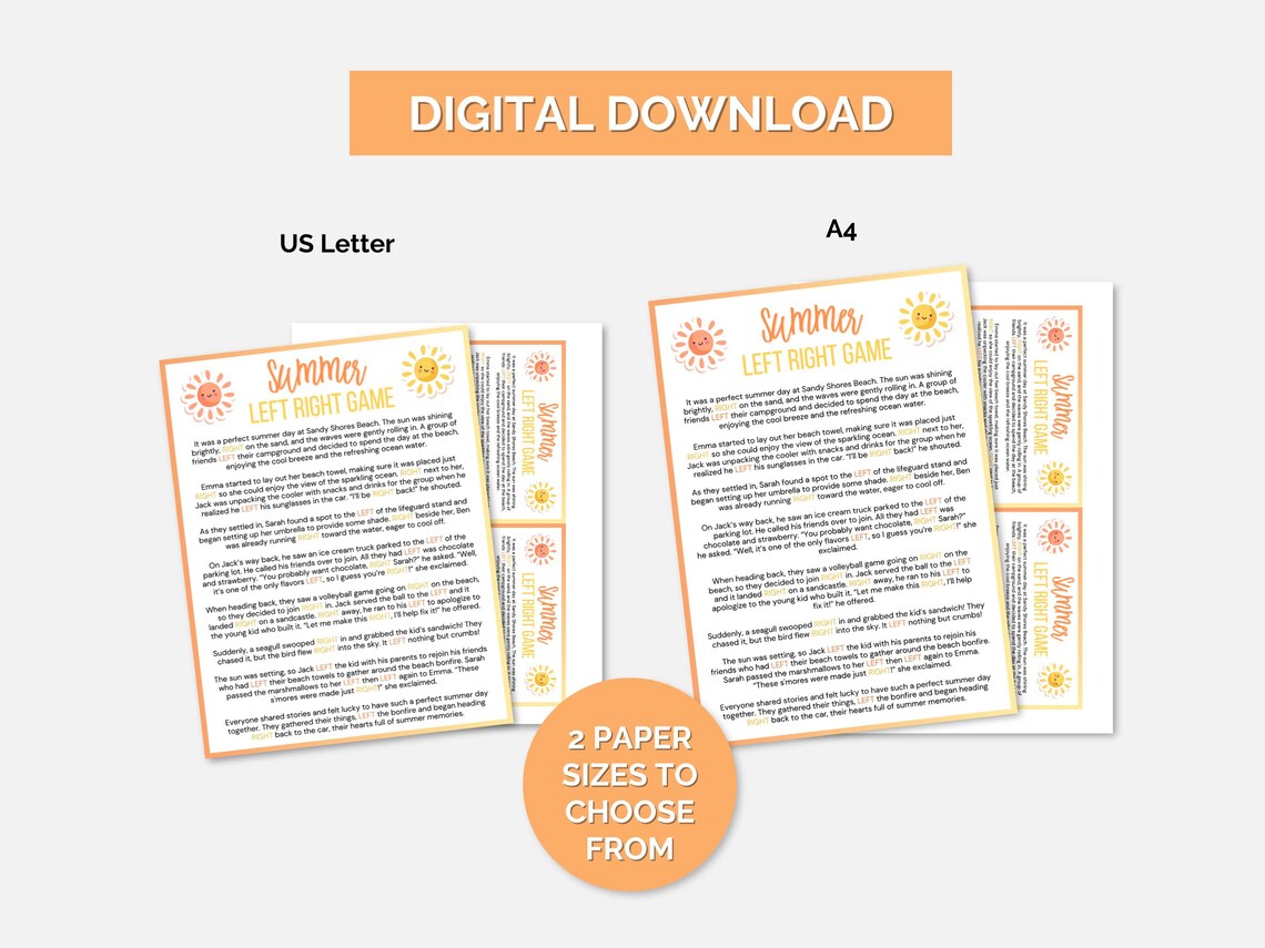 Summer Left Right Game, Summer Camp Game, Gift Passing Game, Camping ...
