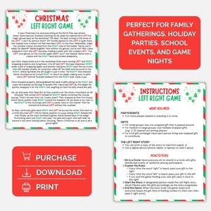 Christmas Left Right Game, Group Christmas Game, Family Friendly ...